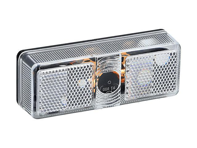 Positionsljus Aspöck/Sim/Talmu 110x41x28 vit med reflex