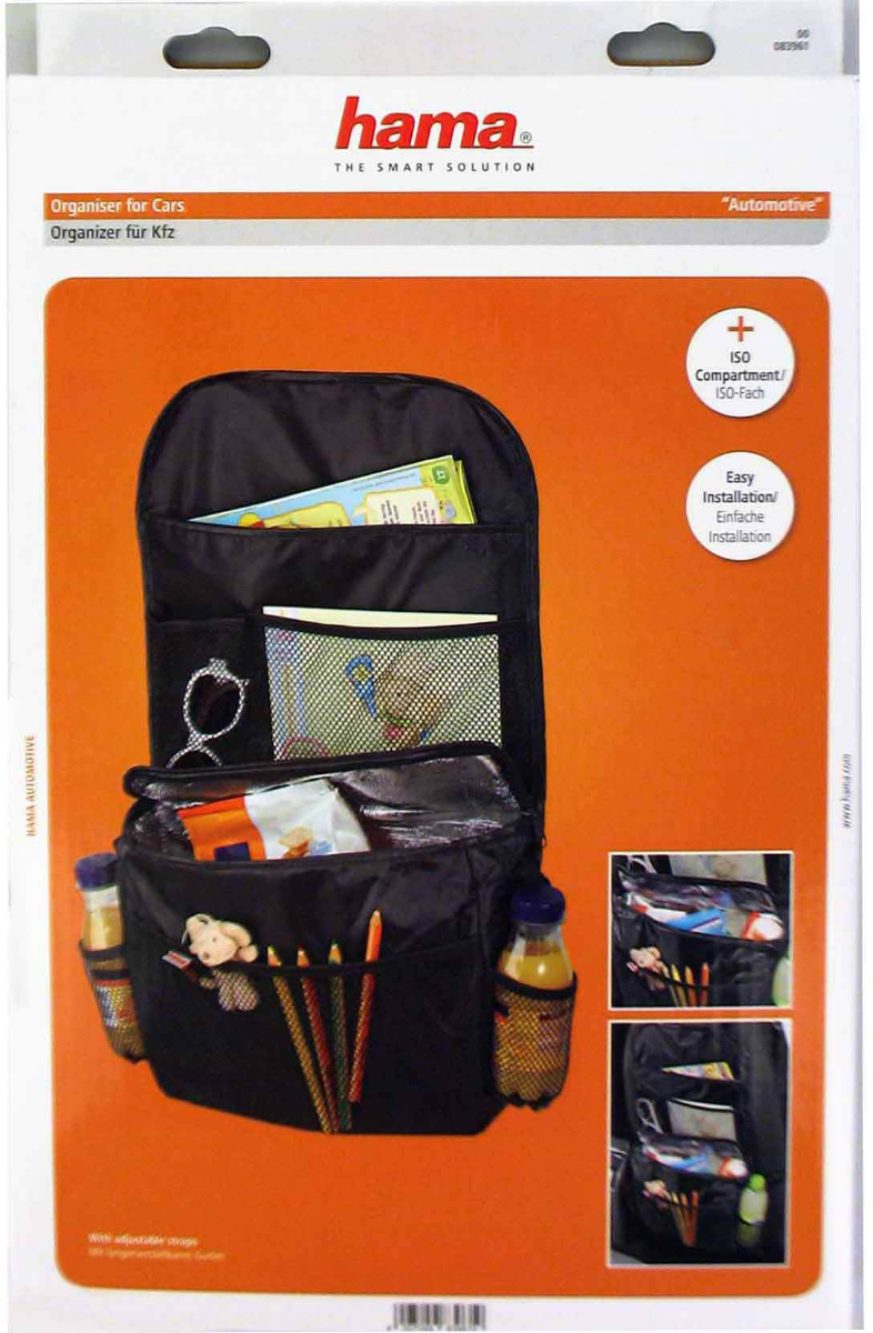 Hama Sparkskydd - Bil Organisatör Fickor Dryck